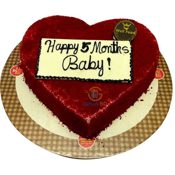 Red velvet heart cake - Well Food cake delivery service in Bangladesh ...