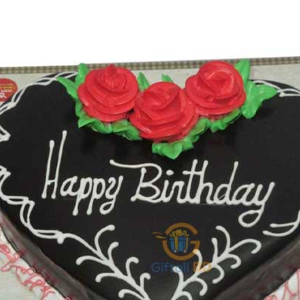 Heart chocolate cake - Wellfood cake delivery service in Bangladesh ...