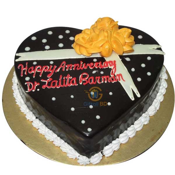 Chocolate cake with yellow rose - Well food cake delivery service in ...