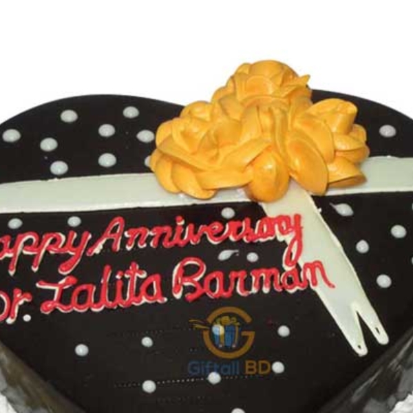 Chocolate cake with yellow rose - Well food cake delivery service in ...