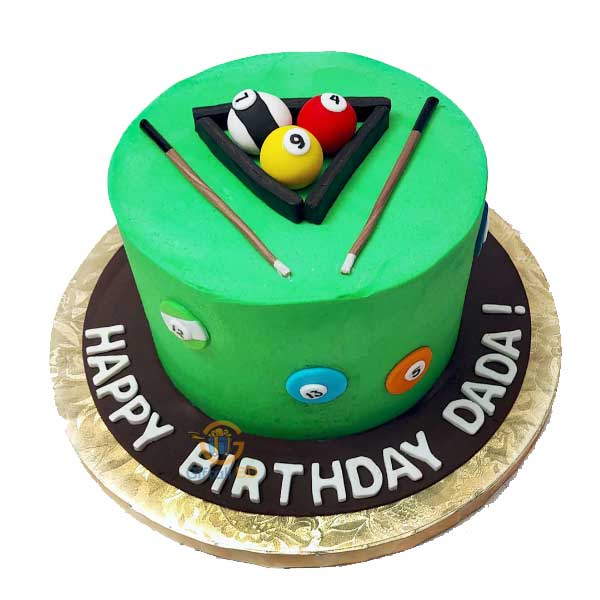 SNOOKER THEMED CAKE - BILLIARD CAKE, Birthday cake for Bangladesh, Send ...